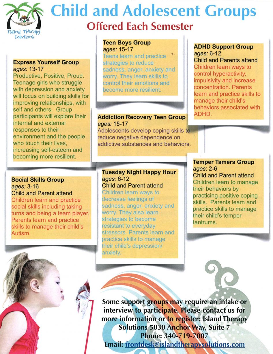 children's groups 2017 - Island Therapy Solutions, LLC
